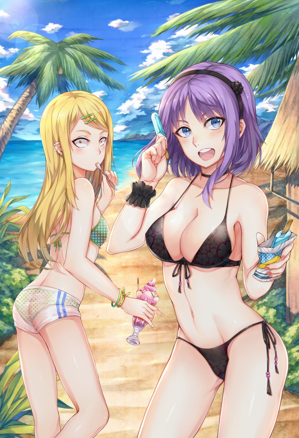 hua-j dagashi kashi endou saya (dagashi kashi) shidare hotaru bikini cleavage see through ...